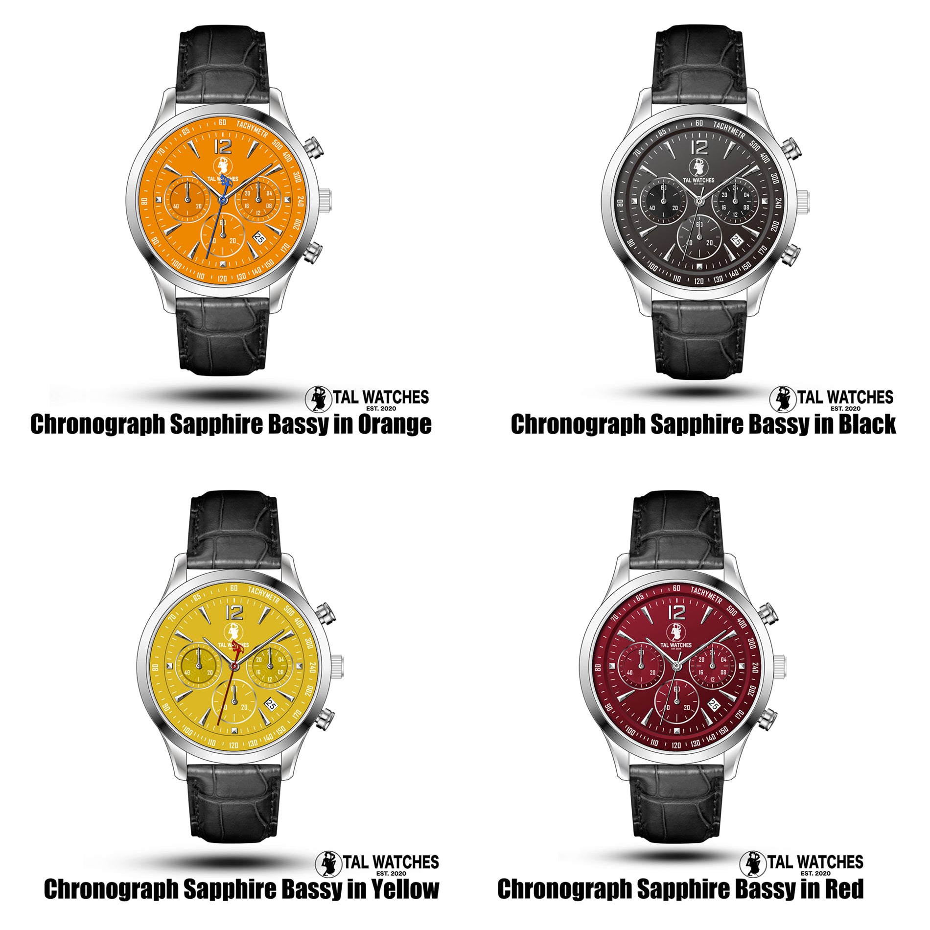 The Chronograph Sapphire Bassy Collection – TAL WATCHES